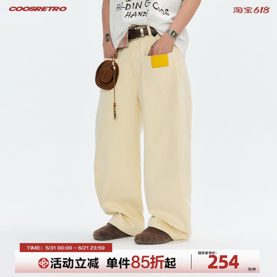 美式设计感前后反穿男休闲裤
