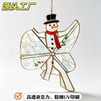 新品 Christmas Iridescent Suncatcher圣诞虹彩捕光器工艺品
