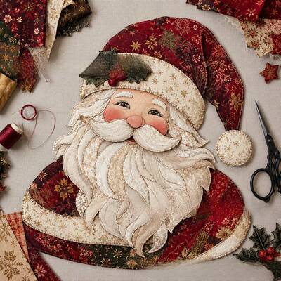 新款 Christmas Patchwork Fabric DIY 圣诞手工拼布彩盒套装