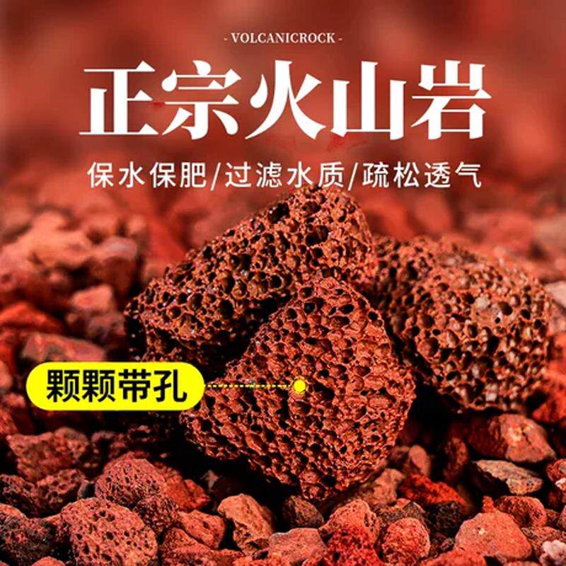 火山石鱼缸专用颗粒天然滤材鱼缸造景底砂古法养鱼材料大块过滤石