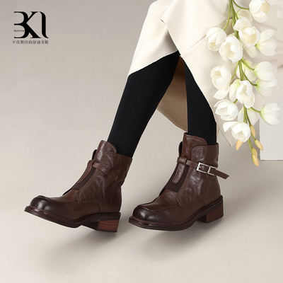 BAKERLOO英伦马丁侧拉链机车靴 JY225