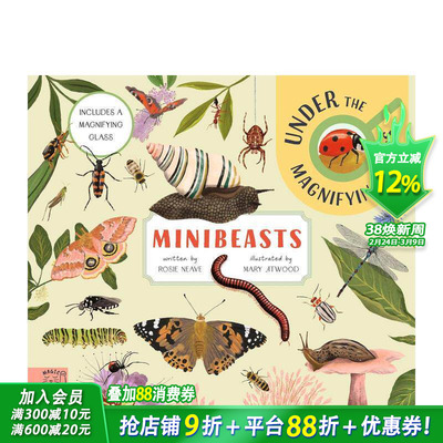 【现货】【显微镜下探索】小昆虫 【Under the Magnifying Glass】Minibeasts 昆虫科普 英文儿童插画科普故事绘本 进口童书