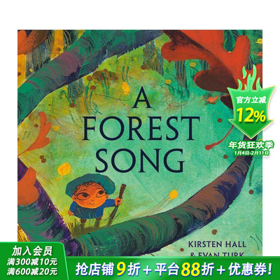 【现货】森林之歌 A Forest Song 英文儿童插画故事绘本 进口童书