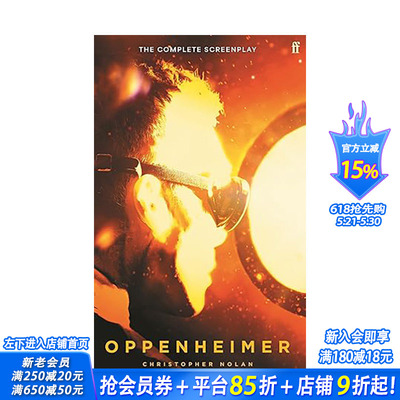 【预售】英文原版 奥本海默 电影剧本 Oppenheimer 英文电影剧本 进口原版书籍 善优图书