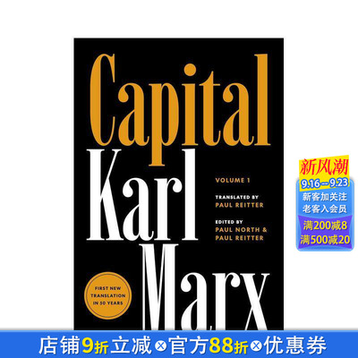 【预售】马克思 资本论 卷1 Capital : Critique of Political Economy， Volume 1 全新译本 原版英文社会科学 正版进口书