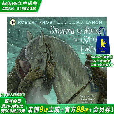【预售】【凯特格林纳威奖得主P.J.Lynch】雪夜林畔蒙搁浅（平装） Sping by Woods英文儿童插画故事绘本 进口童书