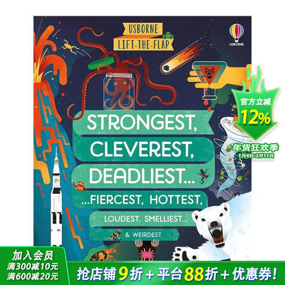 【现货】英文原版 【翻翻书】更坚强/更聪明/更致命的 Strongest, Cleverest, Deadliest 奇妙世界百科 进口图书 善优童书