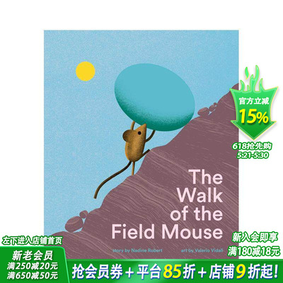 【现货】田鼠漫步记  纽约时报十佳绘本得主Valerio Vidali The Walk of the Field Mouse 英文儿童插画故事绘本 进口童书