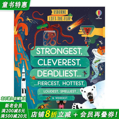 【现货】英文原版 【翻翻书】更坚强/更聪明/更致命的 Strongest, Cleverest, Deadliest 奇妙世界百科 进口图书 善优童书