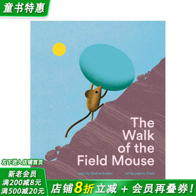 【现货】田鼠漫步记  纽约时报十佳绘本得主Valerio Vidali The Walk of the Field Mouse 英文儿童插画故事绘本 进口童书
