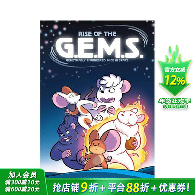 【预售】【太空基因工程小鼠】G.E.M.S. 的崛起(精装) Genetically Engineered Mice in Space 英文儿童漫画故事书 英语拓展阅读