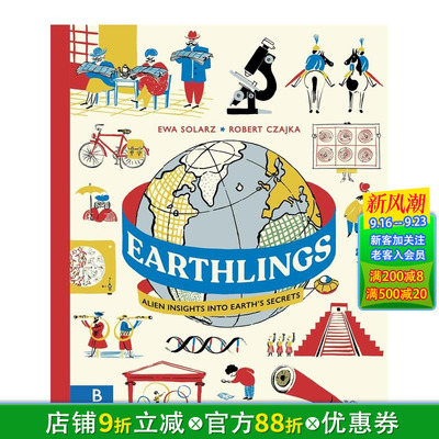 【现货】地球人神秘报告：外星人的地球幽默观察 UFO Earthlings 精装英文儿童插画绘本 进口童书