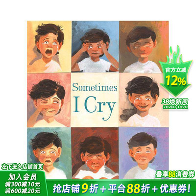 【预售】有时我会哭 Sometimes I Cry 英文儿童插画故事绘本 进口童书