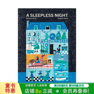 【现货】【阿根廷插画师Joaquín Camp】无眠之夜 A Sleepless Night 英文儿童插画故事绘本 进口童书