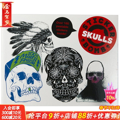 【现货】Book Review: Stickerbomb Skulls   骷颅头贴纸