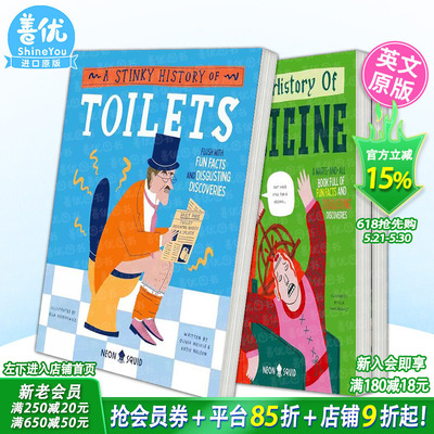 【现货多册选拍】古怪的历史：病态的医学史/厕所史/失败史 Wacky Histories:A Sick History of Medicine英文儿童趣味科普进口书