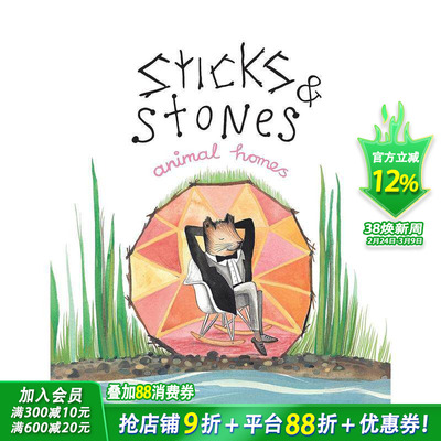 【现货】棍子和石头：动物的家Sticks & Stones: Animal Homes 英文原版绘本【善优童书】