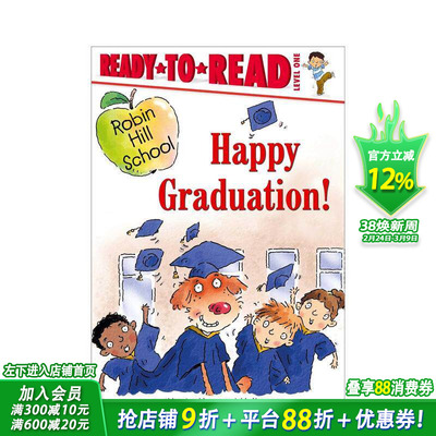【现货】英文原版 快乐的毕业典礼 Happy Graduation! 儿童英语故事小说课外阅读  4岁以上 正版进口书籍 善优童书