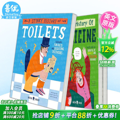 【现货多册选拍】古怪的历史：病态的医学史/厕所史/失败史 Wacky Histories:A Sick History of Medicine英文儿童趣味科普进口书