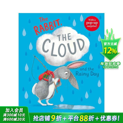 【现货】兔子、云朵和雨天 The Rabbit  the Cloud and the Rainy Day 英文儿童插画故事绘本 进口童书