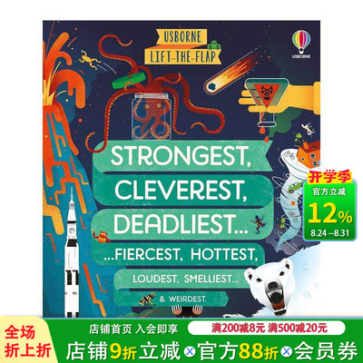 【现货】英文原版 【翻翻书】更坚强/更聪明/更致命的 Strongest, Cleverest, Deadliest 奇妙世界百科 进口图书 善优童书