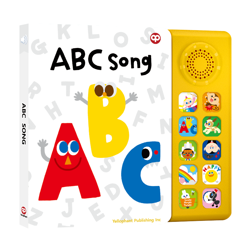 正版声音书宝宝音乐书儿童sss英语启蒙ABC益智早教机英语儿歌点读书幼儿宝宝撕不烂玩具发声书手指点读绘本童谣绘本可咬英文儿歌_虎窝淘