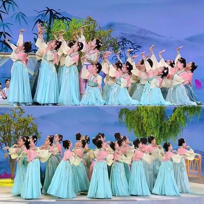 阮郎新款初夏满庭芳浣溪沙儿童汉服中国舞蹈古典舞古装汉唐演出服
