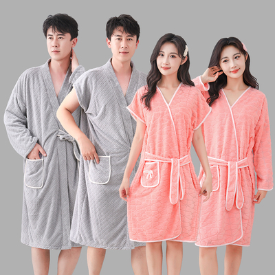 浴袍女款浴巾浴袍可穿式速干洗完澡穿的男款2025新款情侣款一对