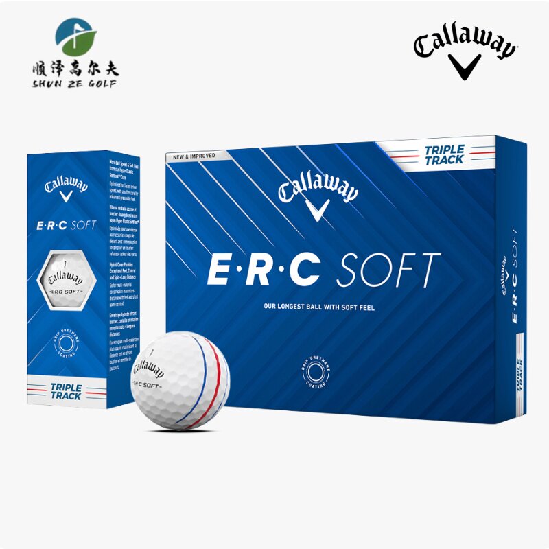 Callaway卡拉威高尔夫球25新款ERC SOFT远距离三层软球golf多层球