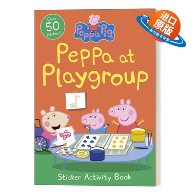 英文原版 Peppa Pig Peppa at Playgroup Sticker Activity Book 小猪佩奇在游戏小组 贴纸游戏书 英文版 进口英语原版书籍