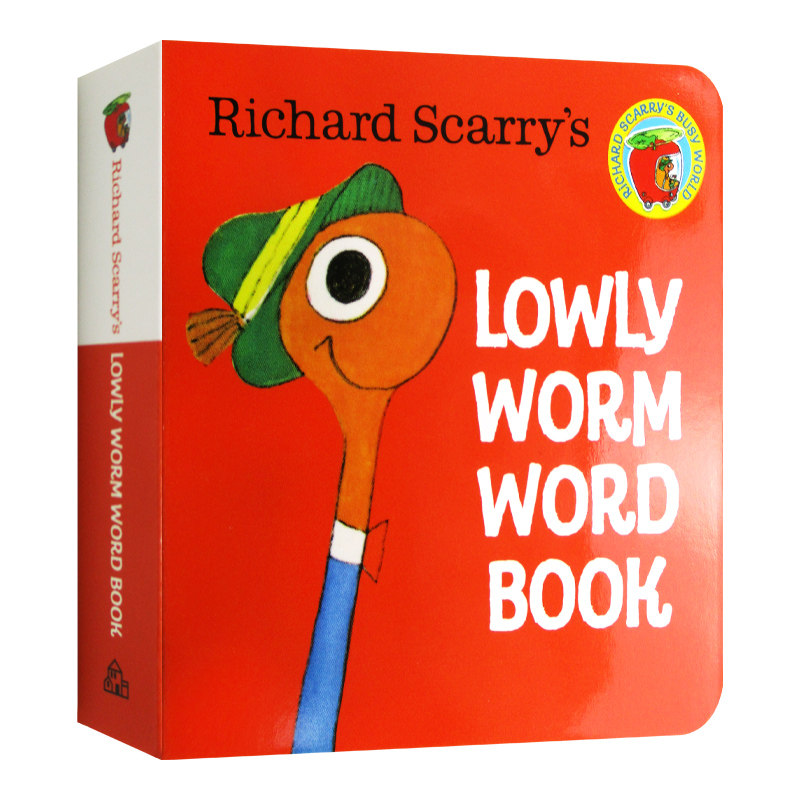 斯凯瑞幼儿初级阶段词汇单词Lowly Worm Word Book英文原版绘本 0-3岁低幼认知启蒙绘本图画书Richard Scarry's ...