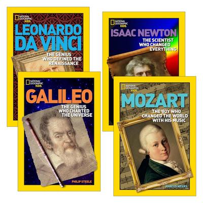 英文原版 National Geographic World History Biographies 美国国家地理名人传记系列4册 儿童科普百科 英文版 进口英语原版书籍