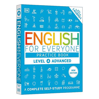 英文原版 English for Everyone Practice Book Level 4 Advanced DK新视觉人人学英语4 高级教程练习册新版 带音频 自学教材教辅