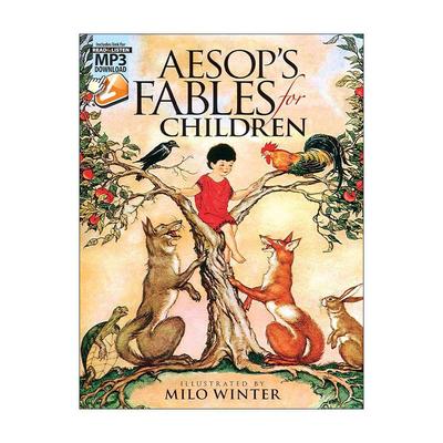 英文原版 Aesop's Fables for Children 儿童伊索寓言 含可下载MP3朗读录音 英文版 进口英语原版书籍