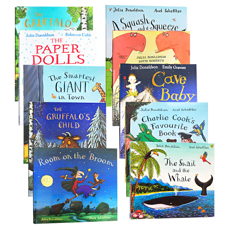 茱莉亚唐纳森 英文原版绘本 Julia Donaldson The gruffalo 's Child 咕噜牛 Axel Scheffler 咕噜牛小妞妞 儿童图画故事书10册