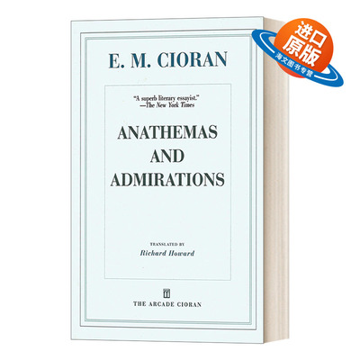英文原版 Anathemas and Admirations 供词与诅咒 萧沆 齐奥朗 Cioran 英文版 进口英语原版书籍