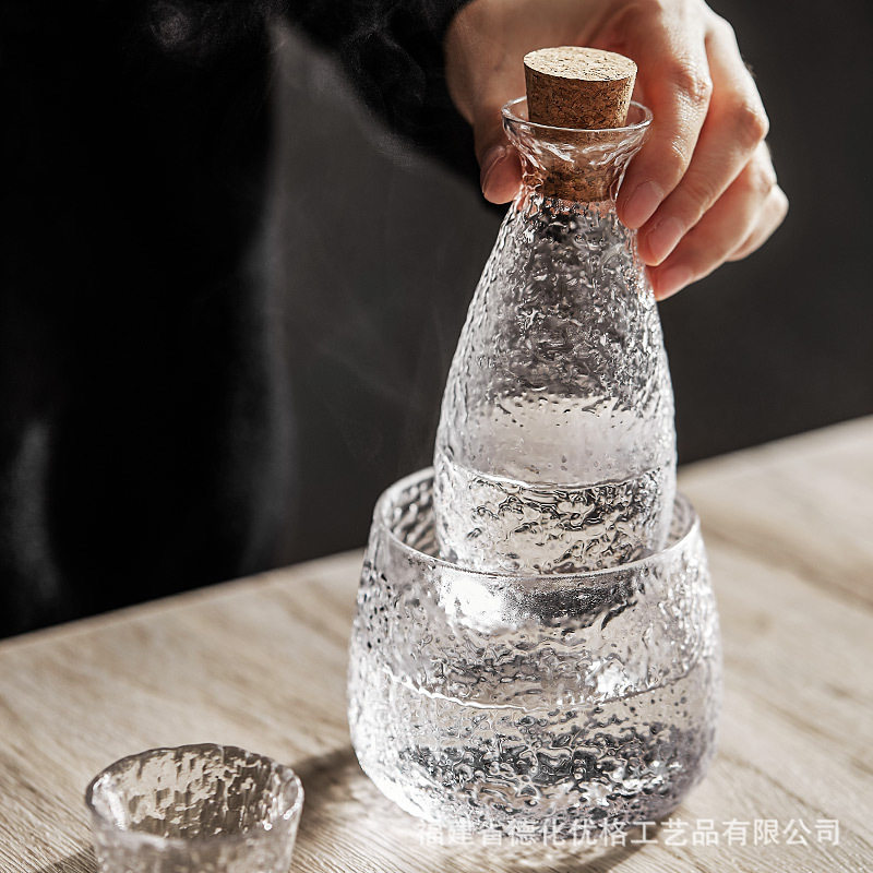 日式清酒杯玻璃酒具套装黄酒温酒器烫酒壶家用冰酒壶暖白酒分酒器