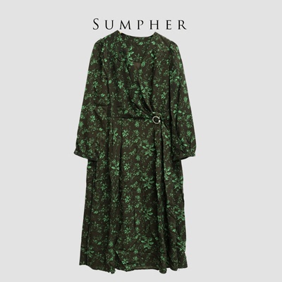 【广州杰哥Jack】Sumpher CC家专柜新款气质绿色连衣裙-142221