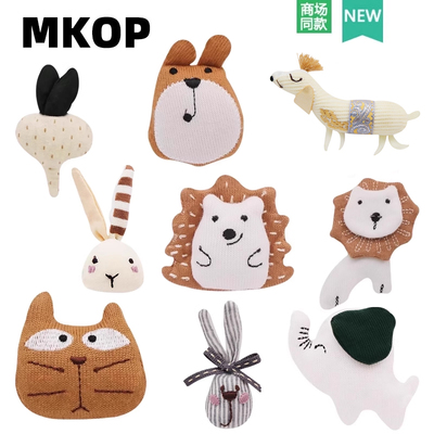 Mkop洞洞鞋配饰毛绒动物鞋花
