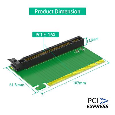PCI-E x16反向转向卡PCIe 16x 3.0转接卡测试卡增高 高度61.80mm