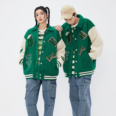 EdHardyX翻领春秋宽松小鹿刺绣