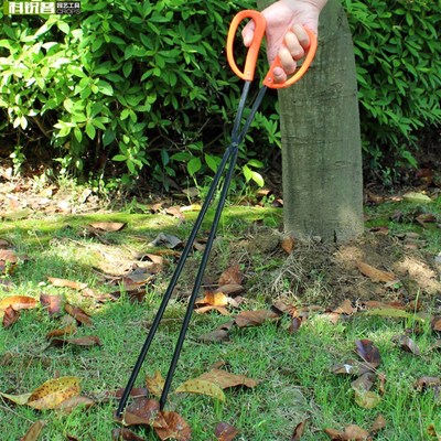 火钳夹加长垃圾夹拾物器捡垃圾钳子环卫家用扁头炭火烧烤碳夹夹子