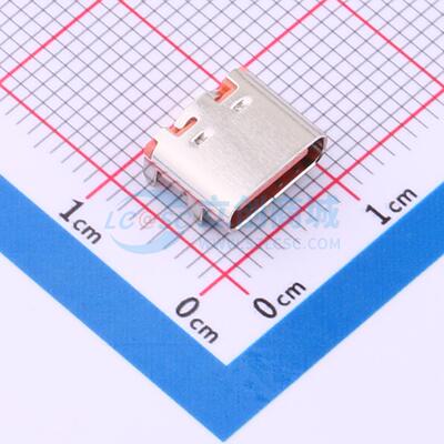 USB连接器 ZX-TYPEC-WTM1648-C SMD 板上型橙色 3次moding8.94x7.