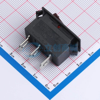 船型开关 WH001-10BR01N3-L22-A 插件,P=9mm 33.9mm 12.9mm 18.8m