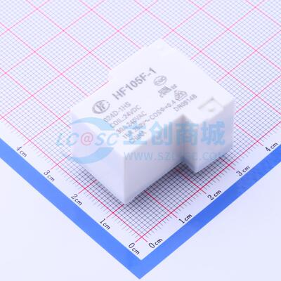 功率继电器 HF105F-1/024D-1HS 插件,27.1x32.3mm 4 24V 原装正品