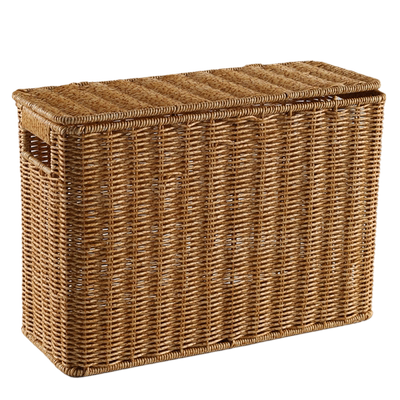 桂味源窄高形收纳箱仿藤编织