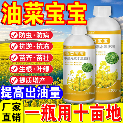 油菜宝宝油菜丰产粒粒饱提高出油率颗粒饱满油菜专用药叶面肥正品