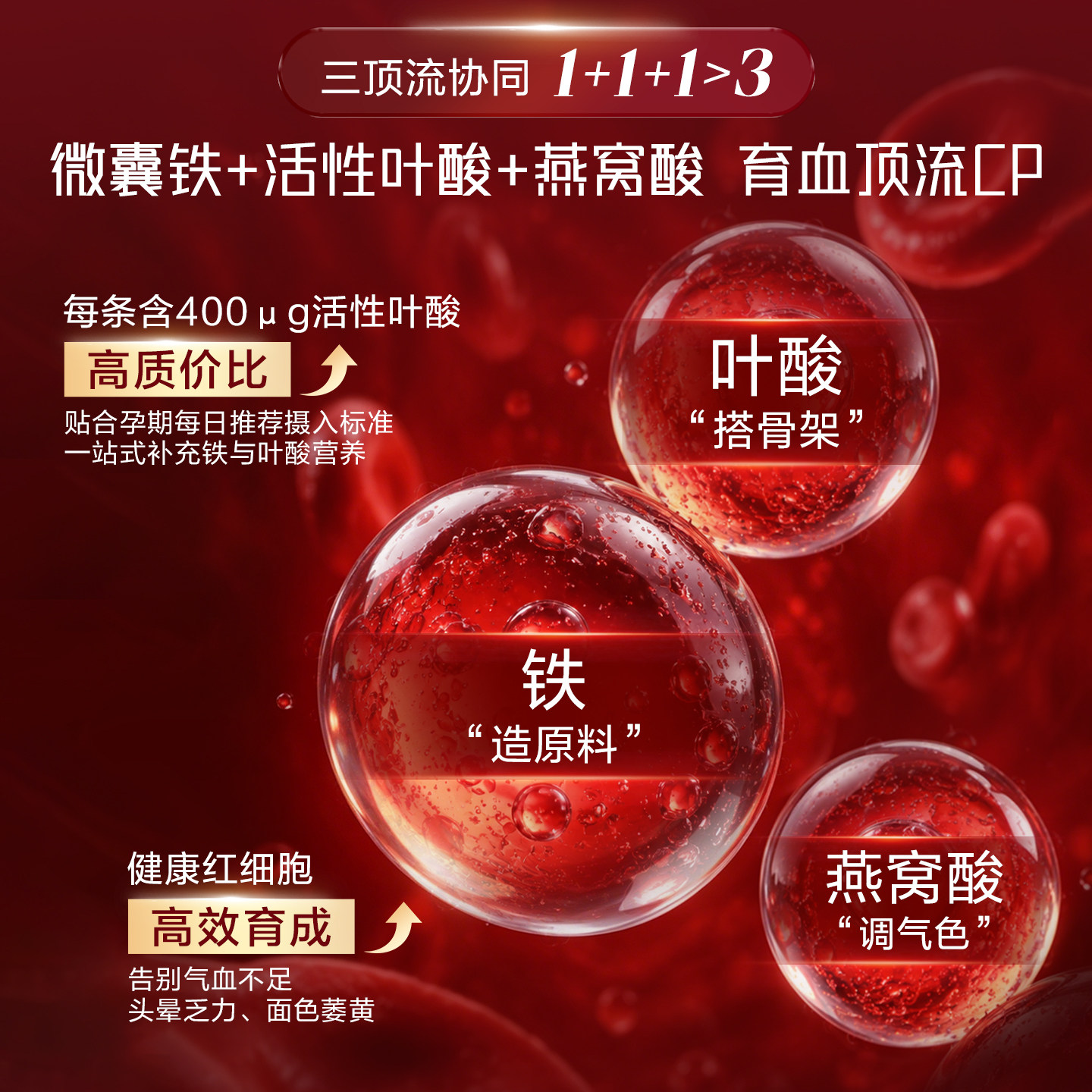 PERDAYS 红颜补铁粉 新西兰进口微囊铁活性叶酸 孕哺期补气血