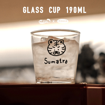 插画师版 190ml 玻璃dirty杯 澳白杯【satielu x 河汉咖啡】