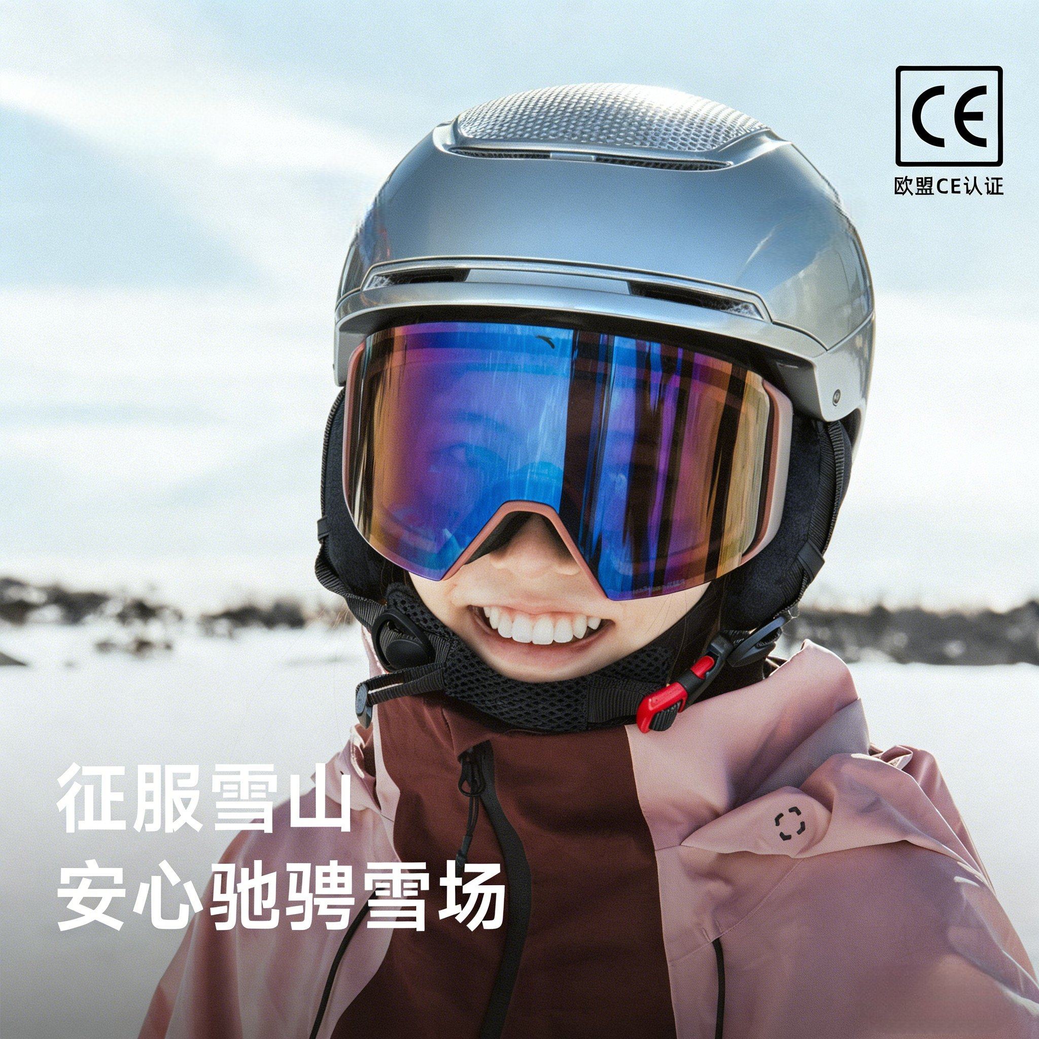 ZHENCOOL滑雪头盔男女式超轻专业雪盔安全帽一体式防撞轻量化装备